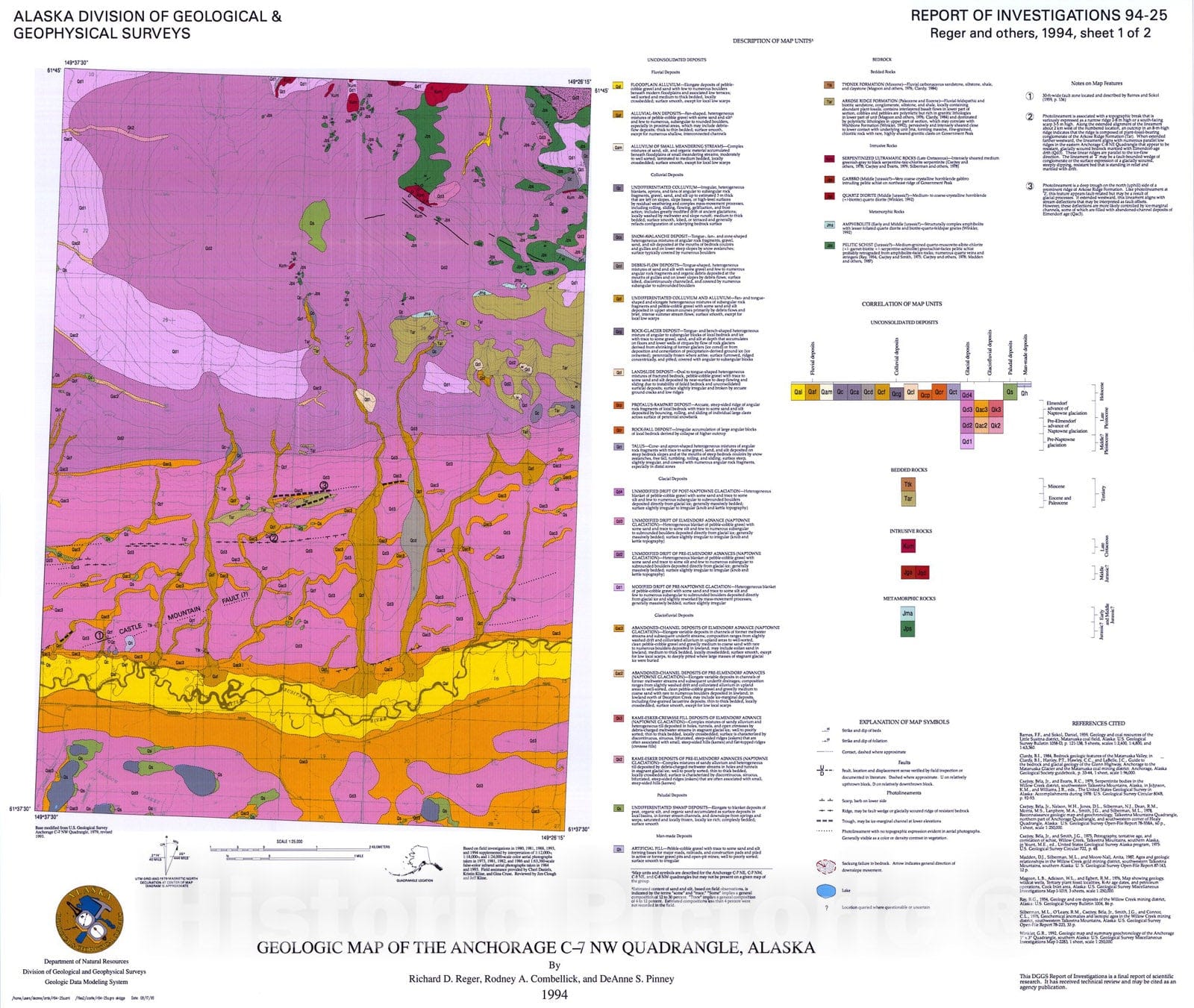 Map : Geologic and derivative materials maps of the Anchorage C-7 NW Q ...