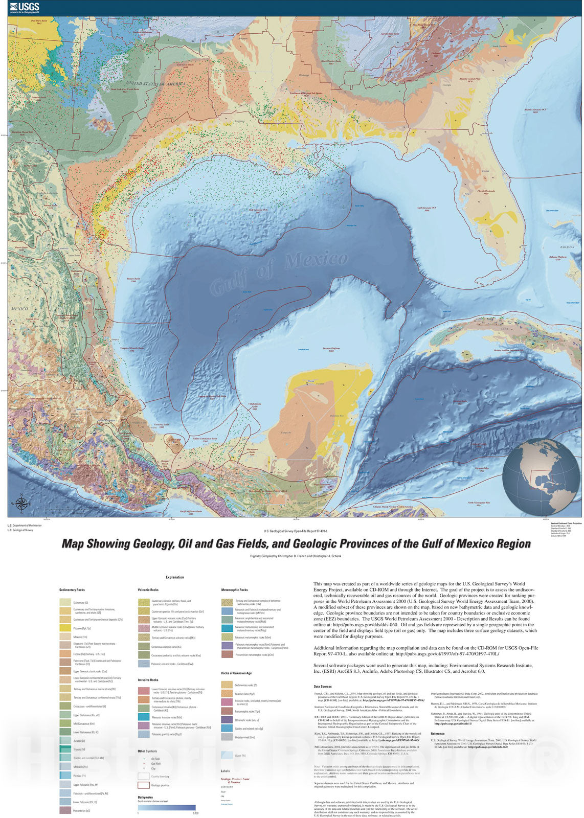 Map : Map showing geology, oil and gas fields, and geologic provinces ...