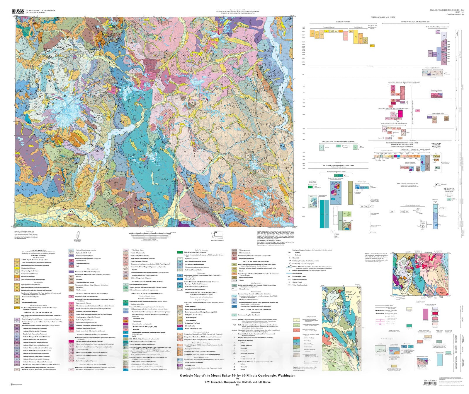 Map : Database for the geologic map of the Mount Baker 30-minute by 60 ...