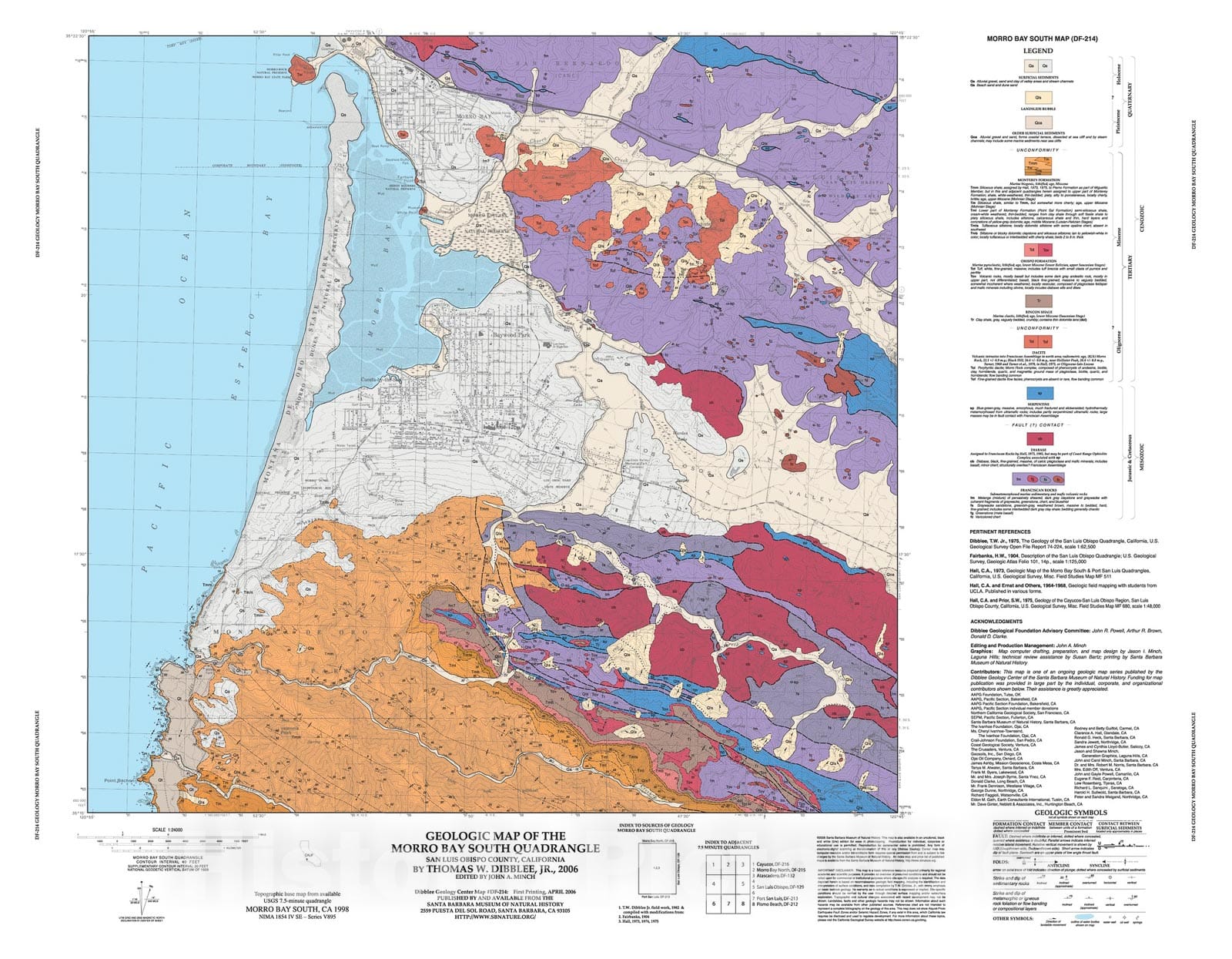 Map : Geologic map of the Morro Bay South quadrangle, San Luis Obispo ...