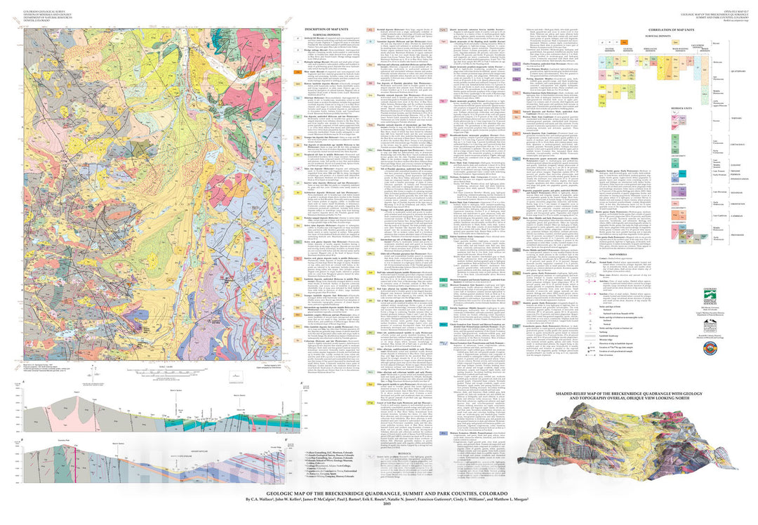 Map : Geologic Map of the Breckenridge Quadrangle, Summit and Park Cou ...