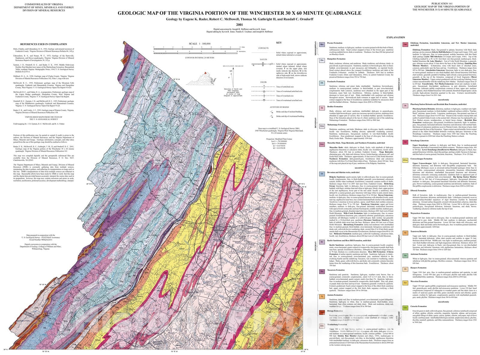 Map : Part A: Raster images of the geologic map of the Virginia portio ...