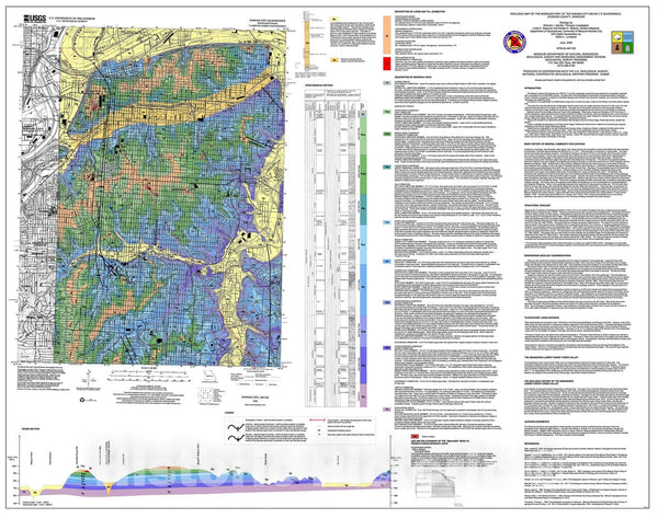 Map : Bedrock geologic map of the Kansas City seven 1/2' quadrangle, M ...