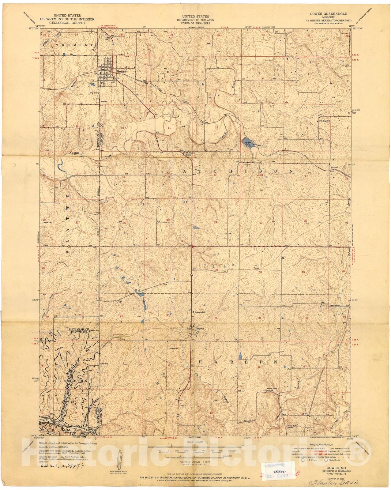 Map : Bedrock geologic map of the Platte County portion of the Gower s ...