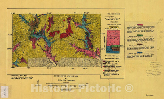 Map : Geologic map of the Annapolis area, Missouri, 1959 Cartography W ...
