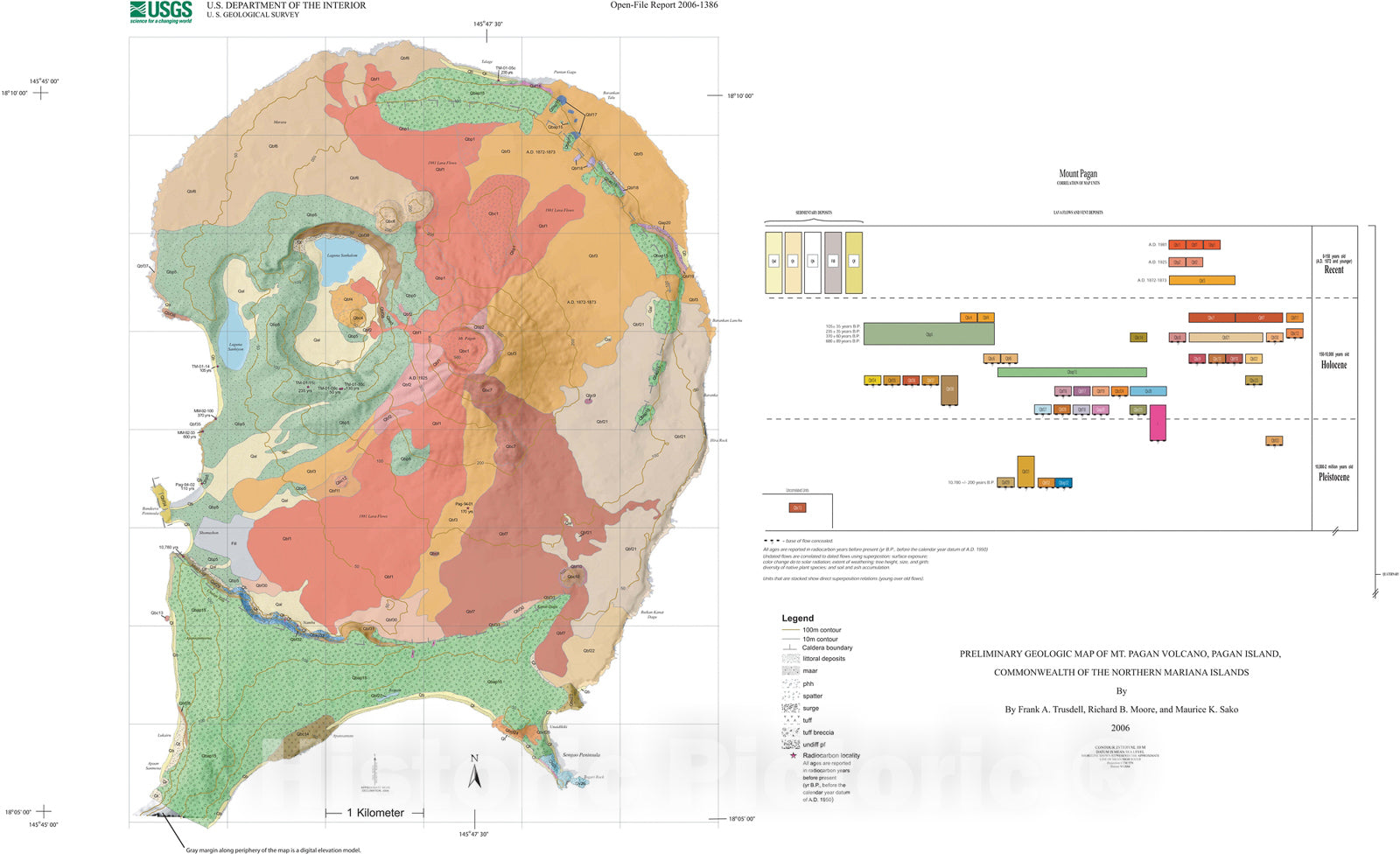 Map : Preliminary geologic map of Mount Pagan Volcano, Pagan Island, C ...