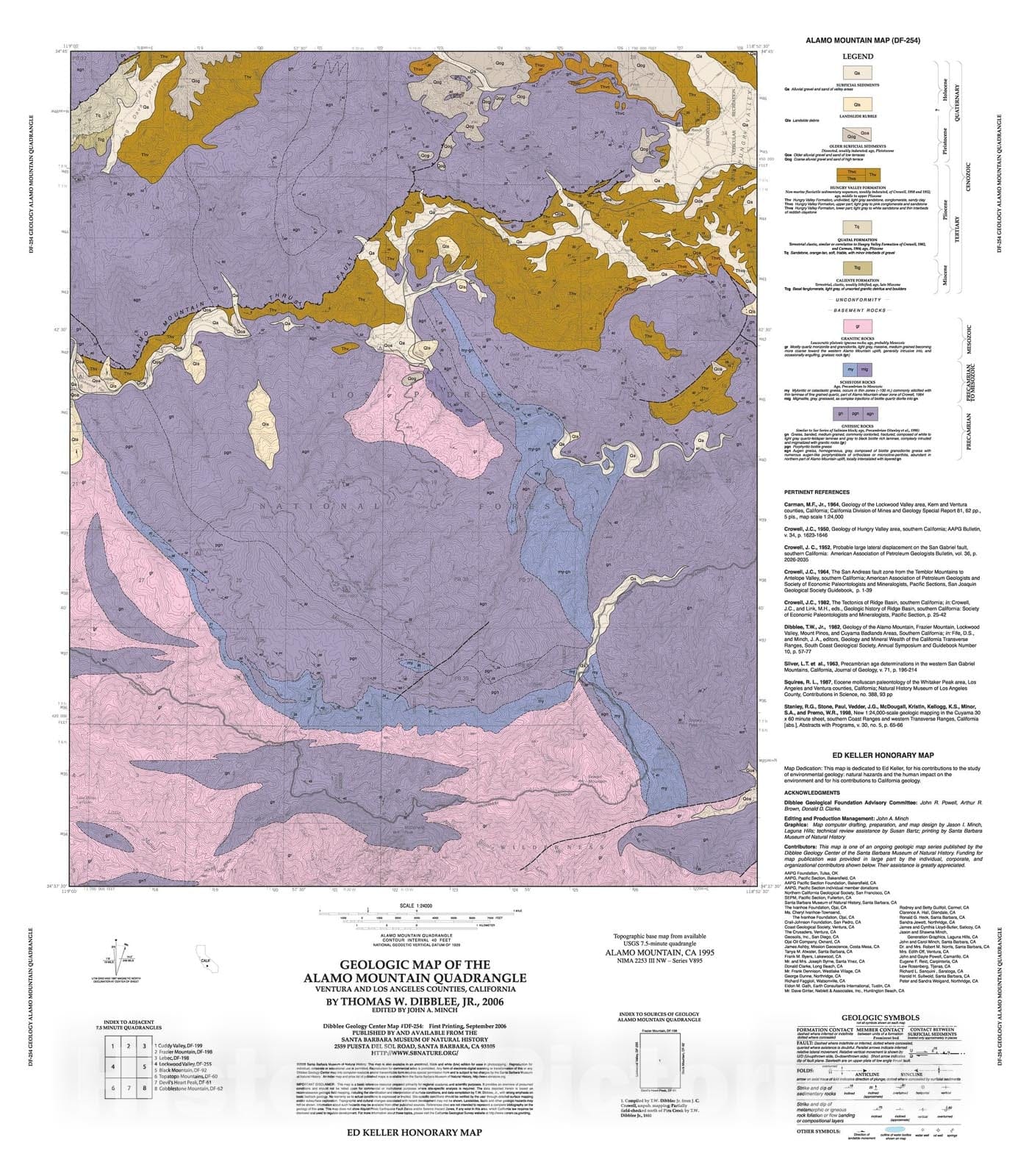 Map : Geologic map of the Alamo Mountain quadrangle, Ventura and Los A ...