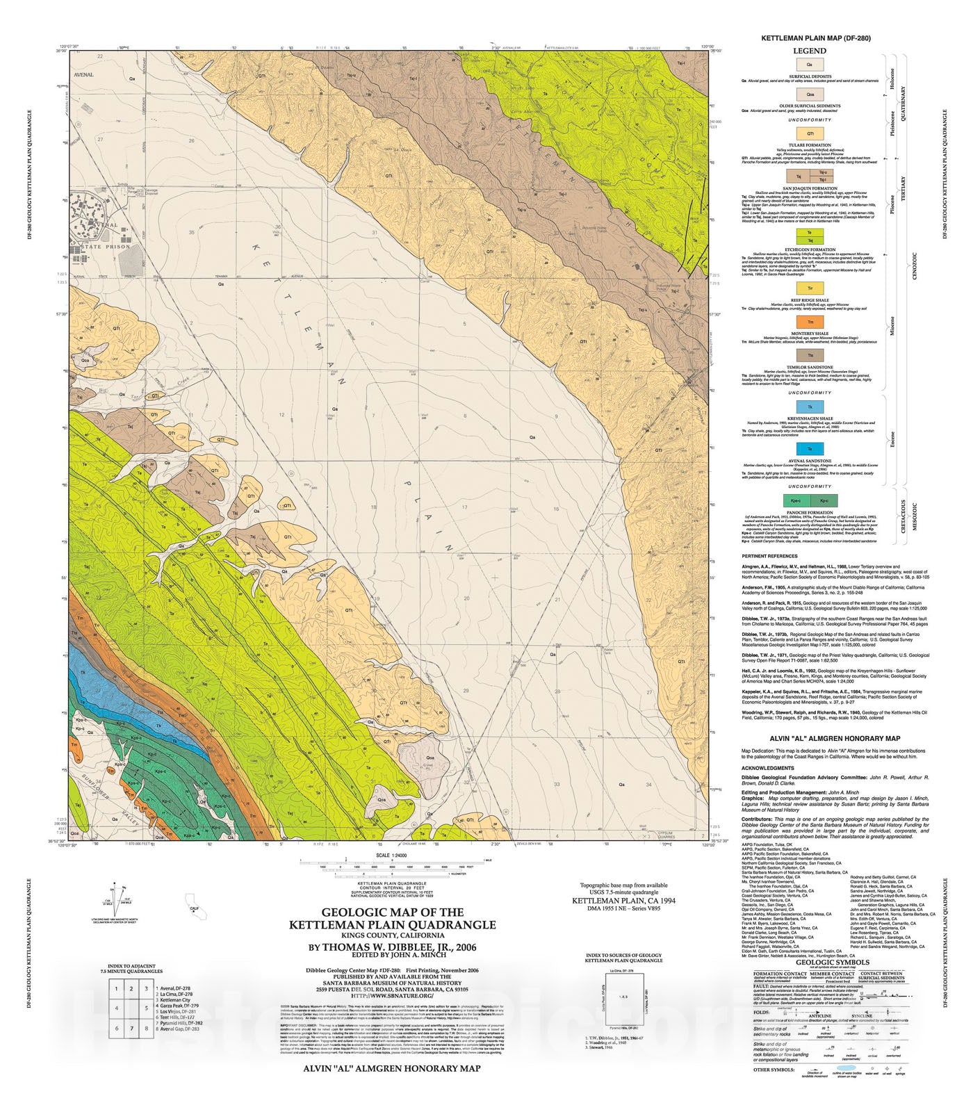 Map : Geologic map of the Kettleman Plain quadrangle, Kings County, Ca ...