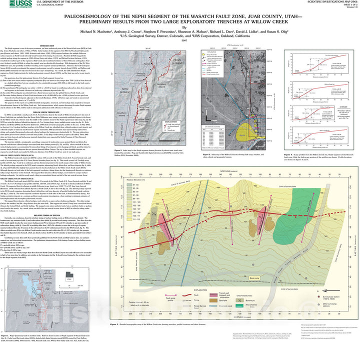 Map : Paleoseismology of the Nephi segment of the Wasatch fault zone ...