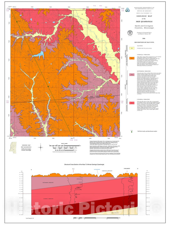 Map : Geologic map of the Mize quadrangle; Smith and Covington countie ...