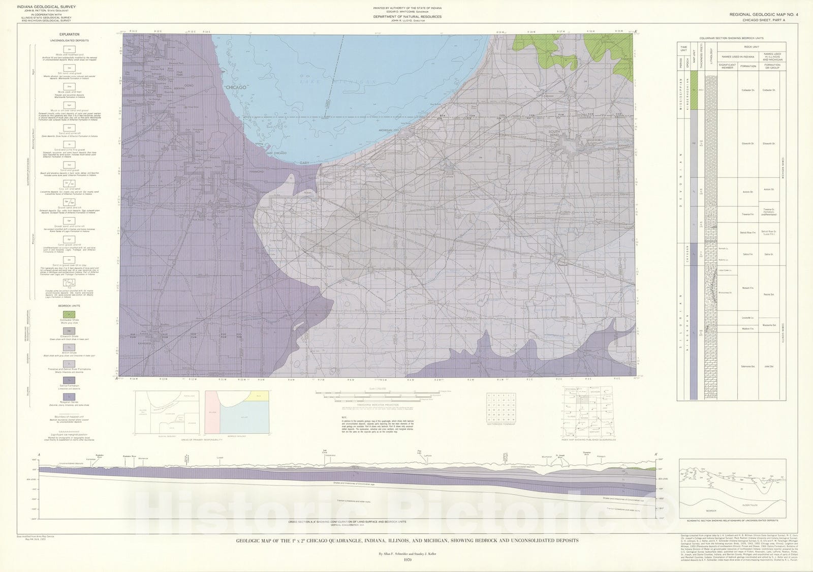 Map : Geologic map of the one degree x two degree Chicago quadrangle ...