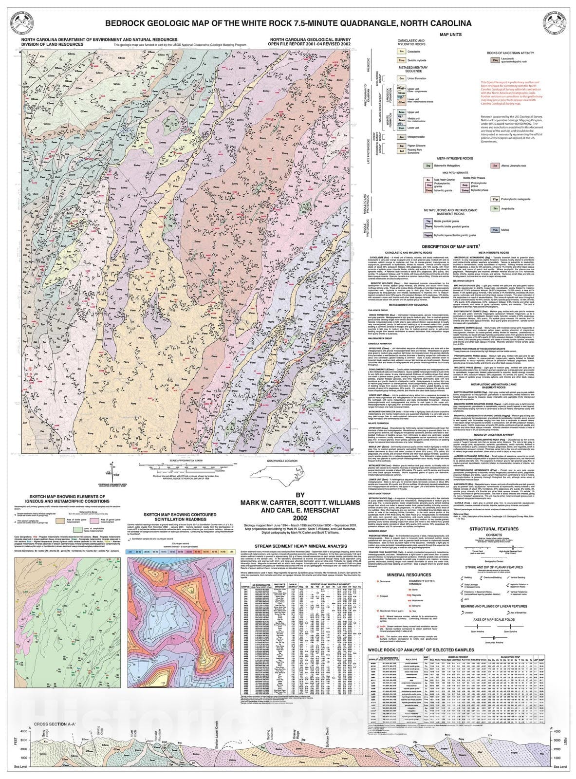 Map : Bedrock Geologic Map of the White Rock 7.5-Minute Quadrangle, No ...