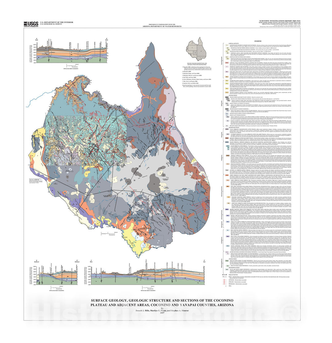 Map : Hydrogeology of the Coconino Plateau and adjacent areas, Coconin ...
