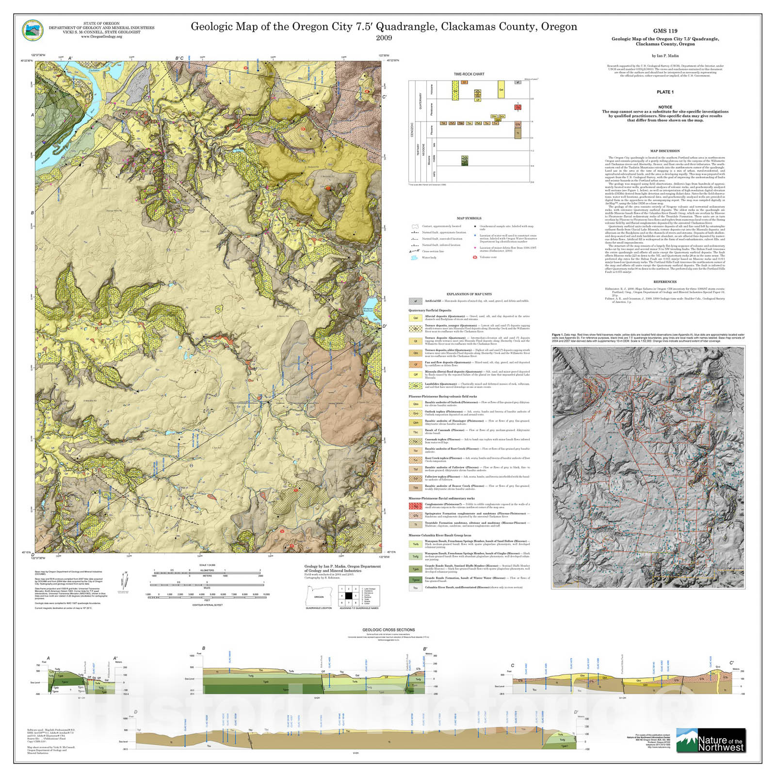 Map : Preliminary geologic map of the Oregon City quadrangle, Clackama ...