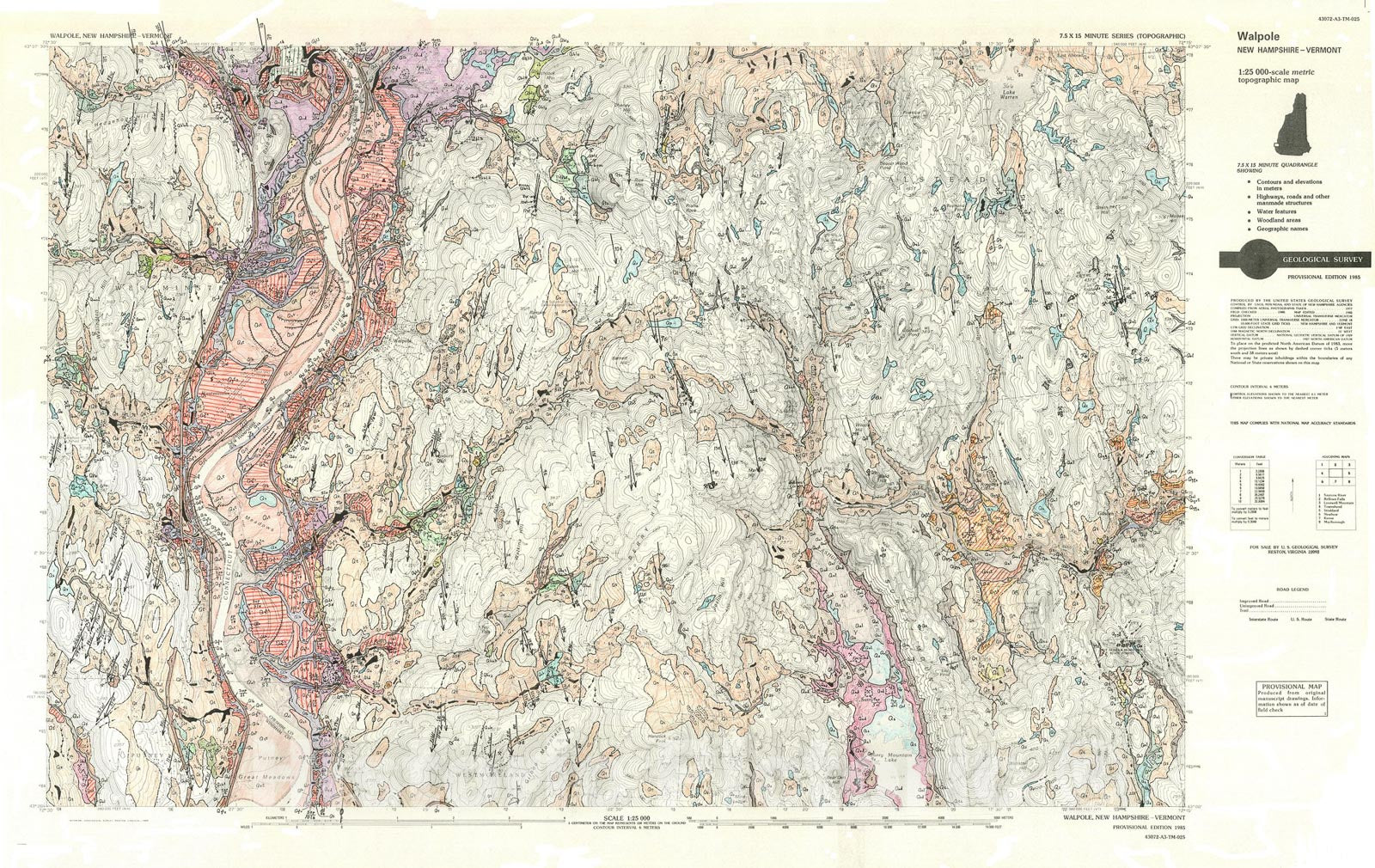 Map : Surficial geologic map of the Walpole and Gilsum 7.5 minute quad ...