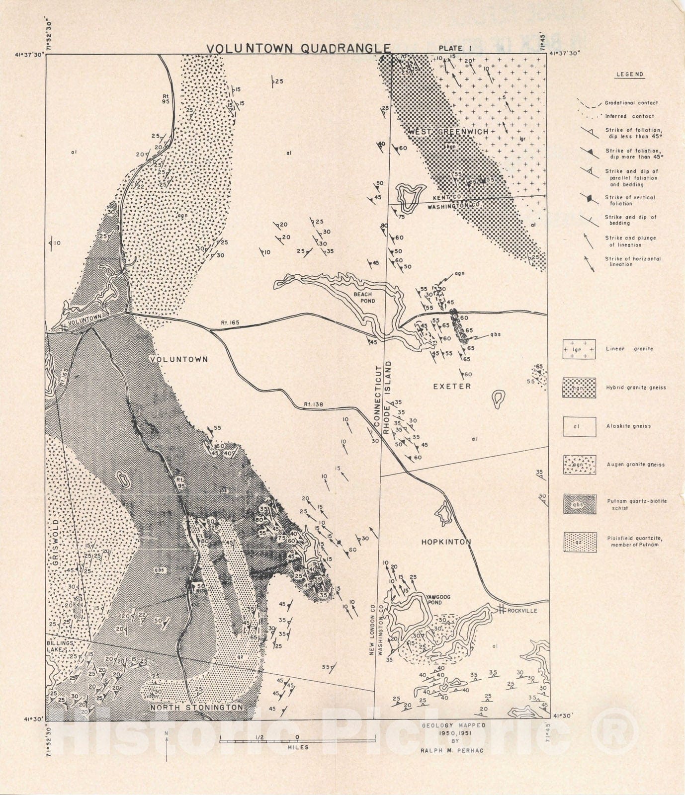 Map : Petrogenesis of the Voluntown and Oneco quadrangles [Connecticut ...