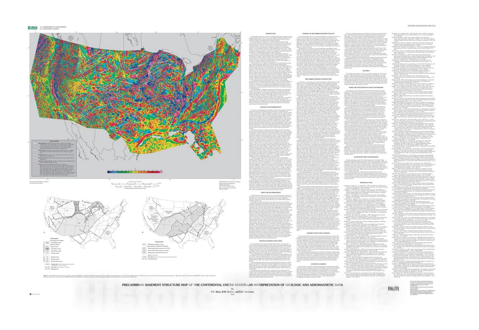 Map : Precambrian basement structure map of the continental United Sta ...