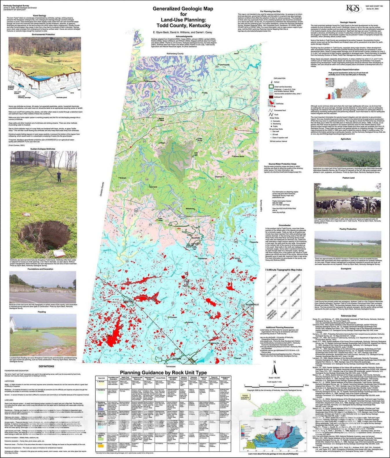 Map : Generalized geologic map for land-use planning: Todd County, Ken ...
