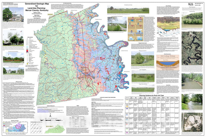 Map : Generalized geologic map for land-use planning: Mercer County, K ...