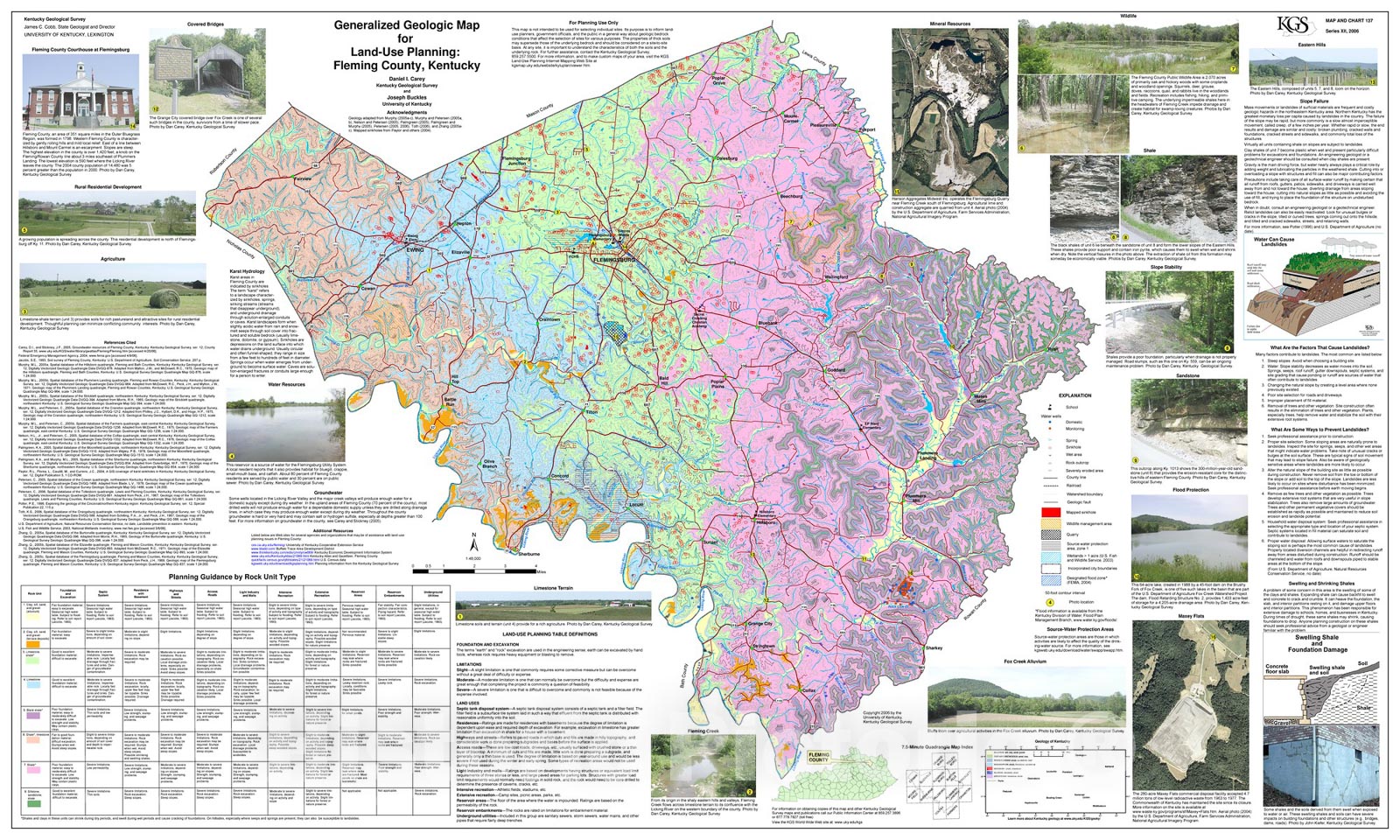 Map : Generalized geologic map for land-use planning: Fleming County ...