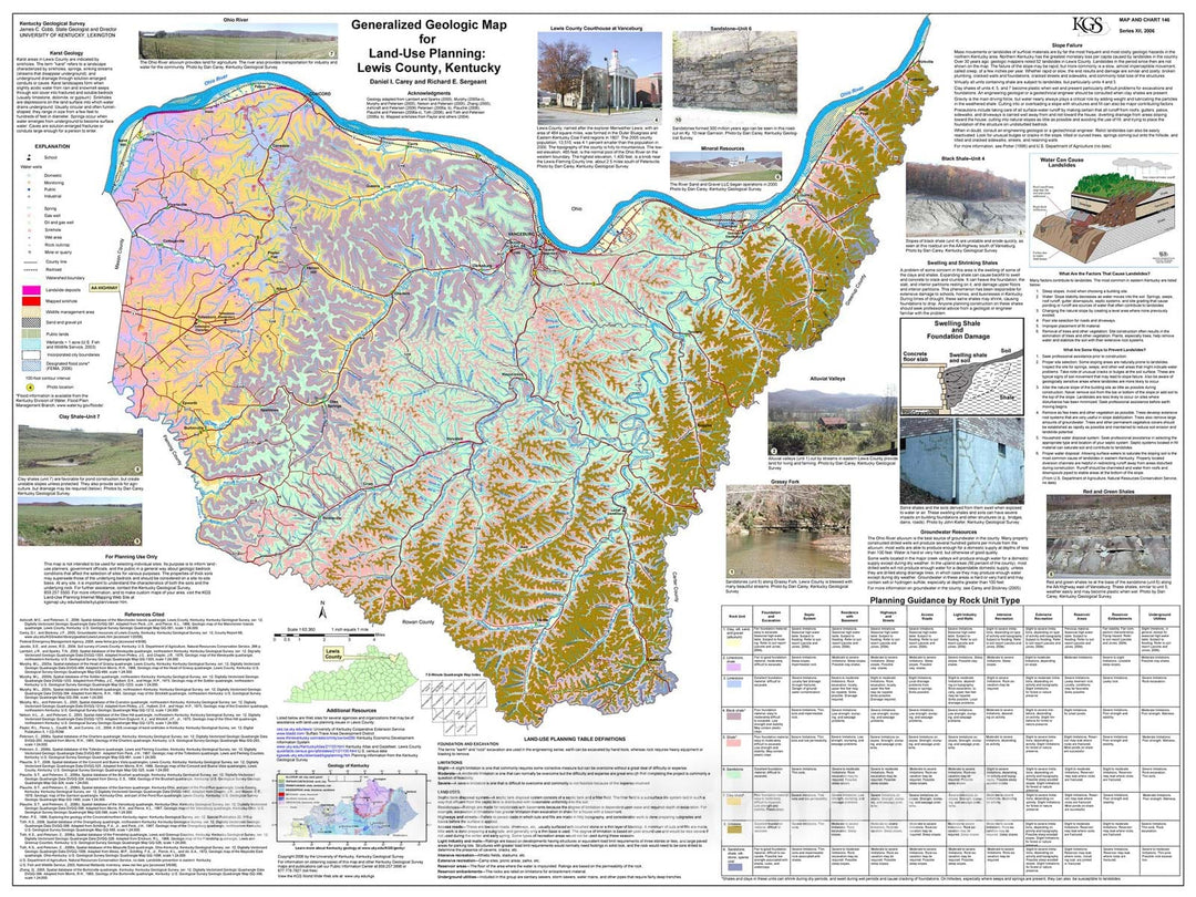 Map : Generalized geologic map for land-use planning: Lewis County, Ke ...