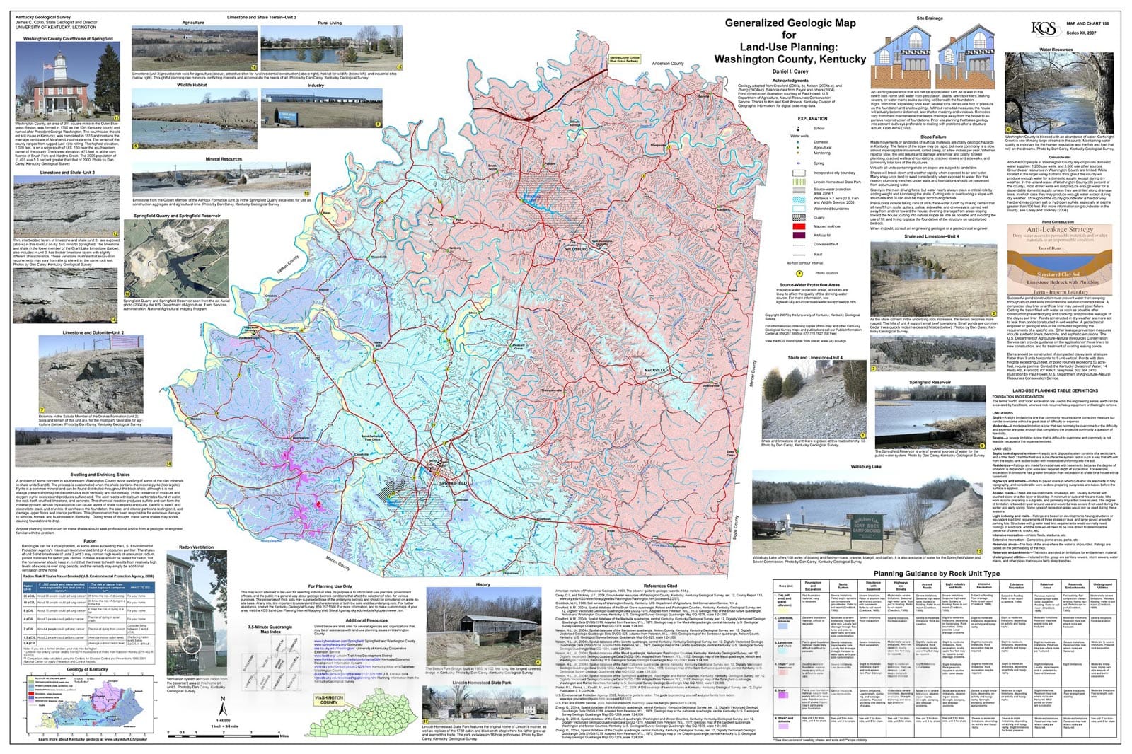 Map : Generalized geologic map for land-use planning: Washington Count ...