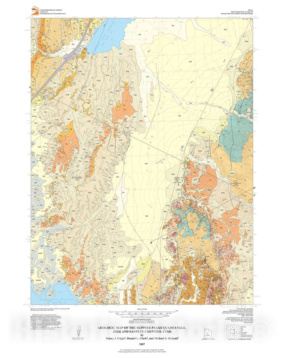 Map : Geologic map of the Skinner Peaks quadrangle, Juab and Sanpete C ...