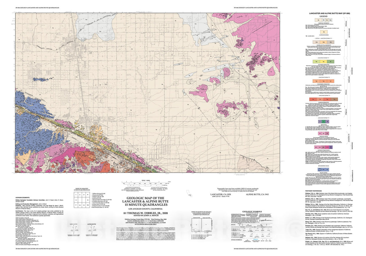 Map : Geologic map of the Lancaster & Alpine Butte fifteen minute quad ...