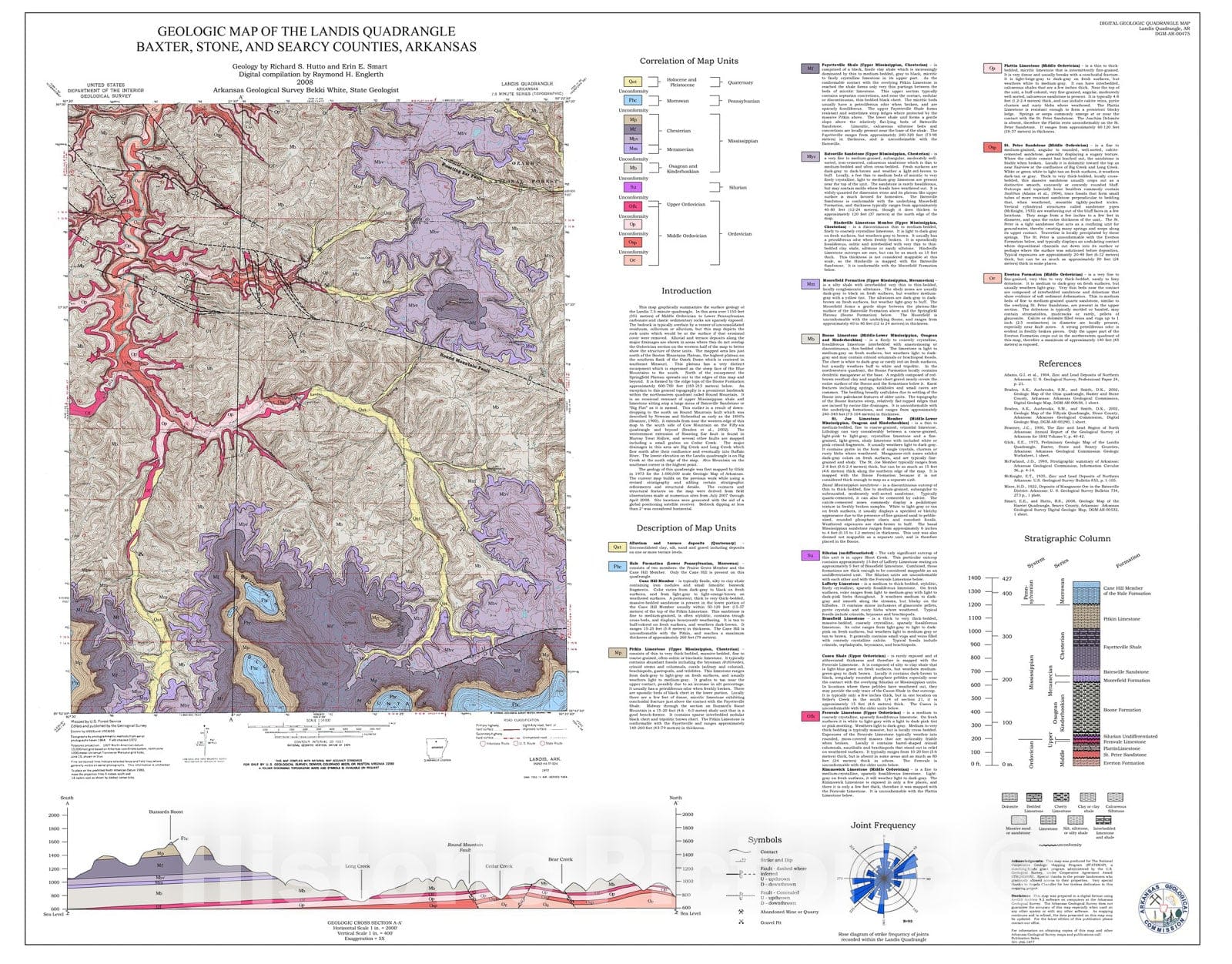 Map : Geologic map of the Landis Quadrangle, Baxter, Stone and Searcy ...