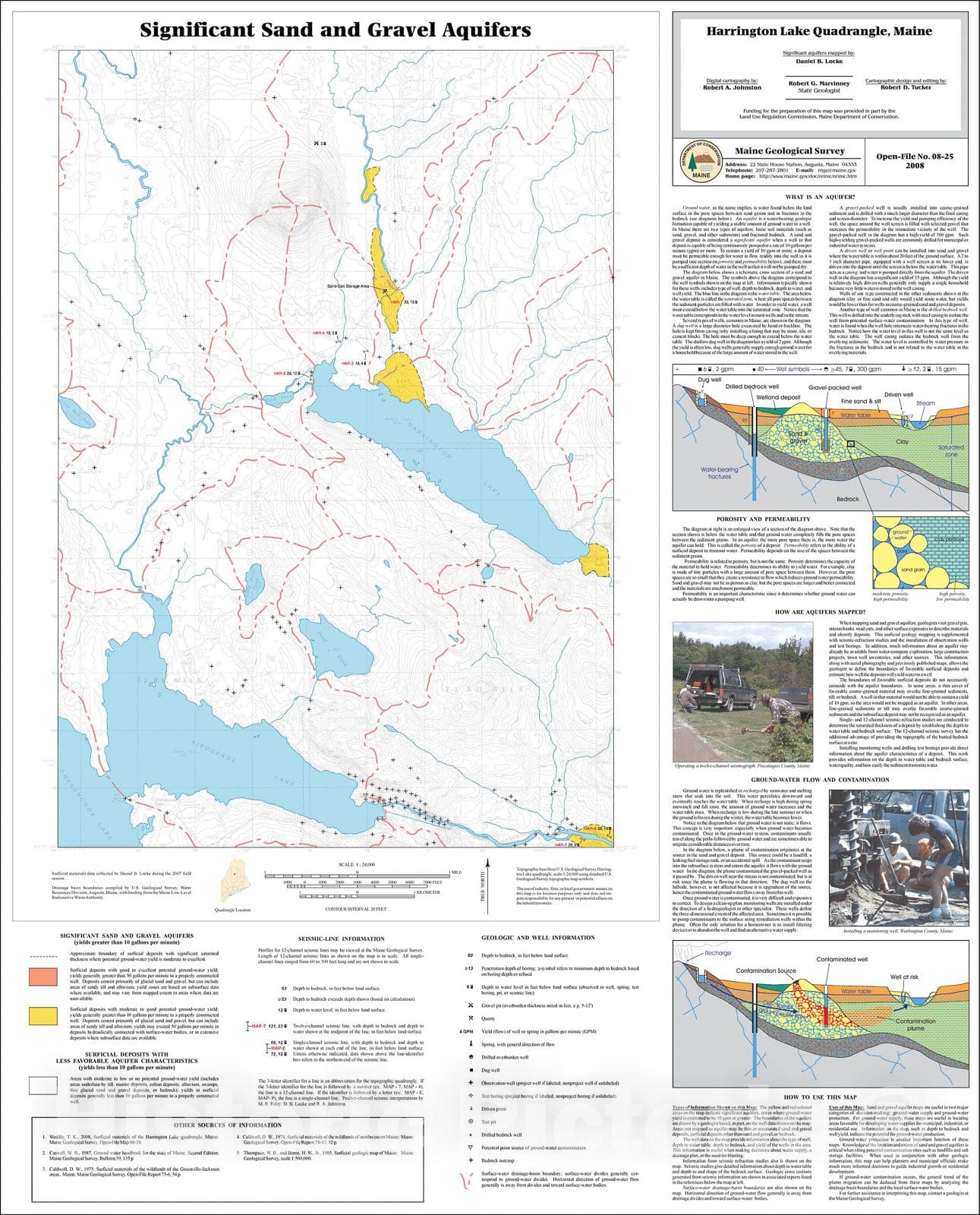 Map : Significant sand and gravel aquifers in the Harrington Lake quad ...