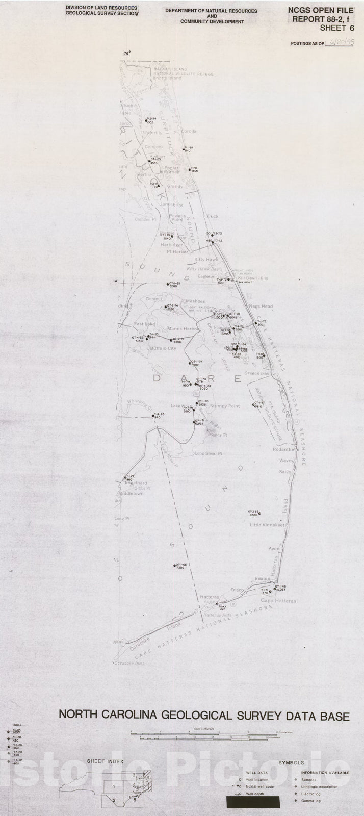 Map : North Carolina Geological Survey Database Maps- Sheet 6: Eastvil ...