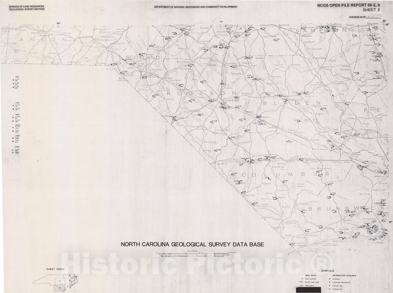Map : North Carolina Geological Survey Database Maps- Sheet two: Flore ...