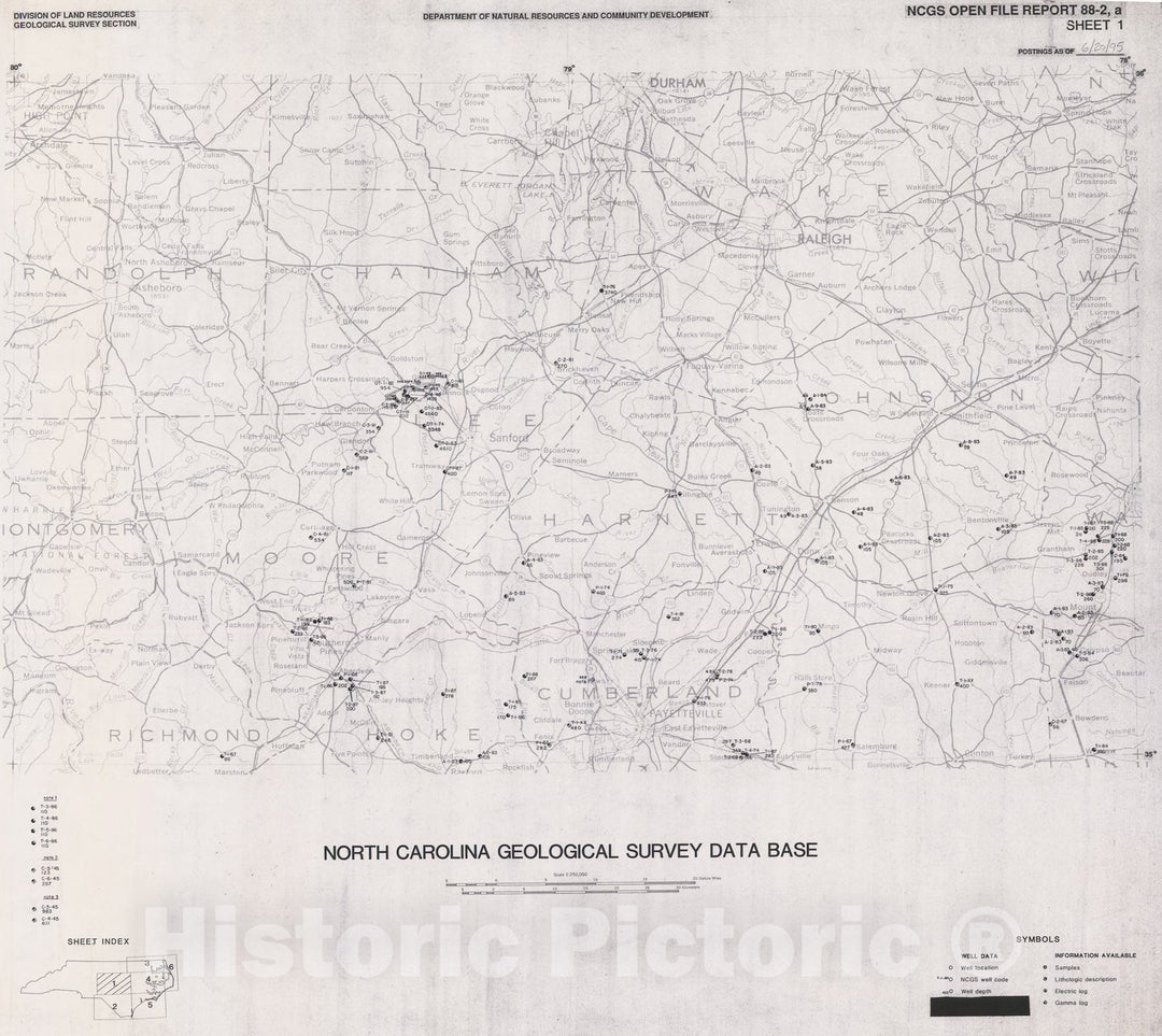 Map : North Carolina Geological Survey Database Maps- Sheet one: Ralei ...