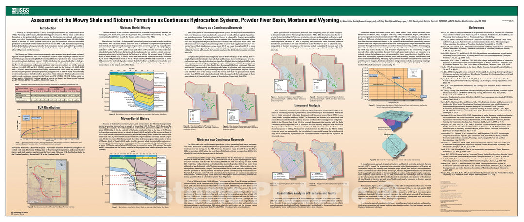 Map : Assessment of the Mowry Shale and Niobrara Formation as continuo ...