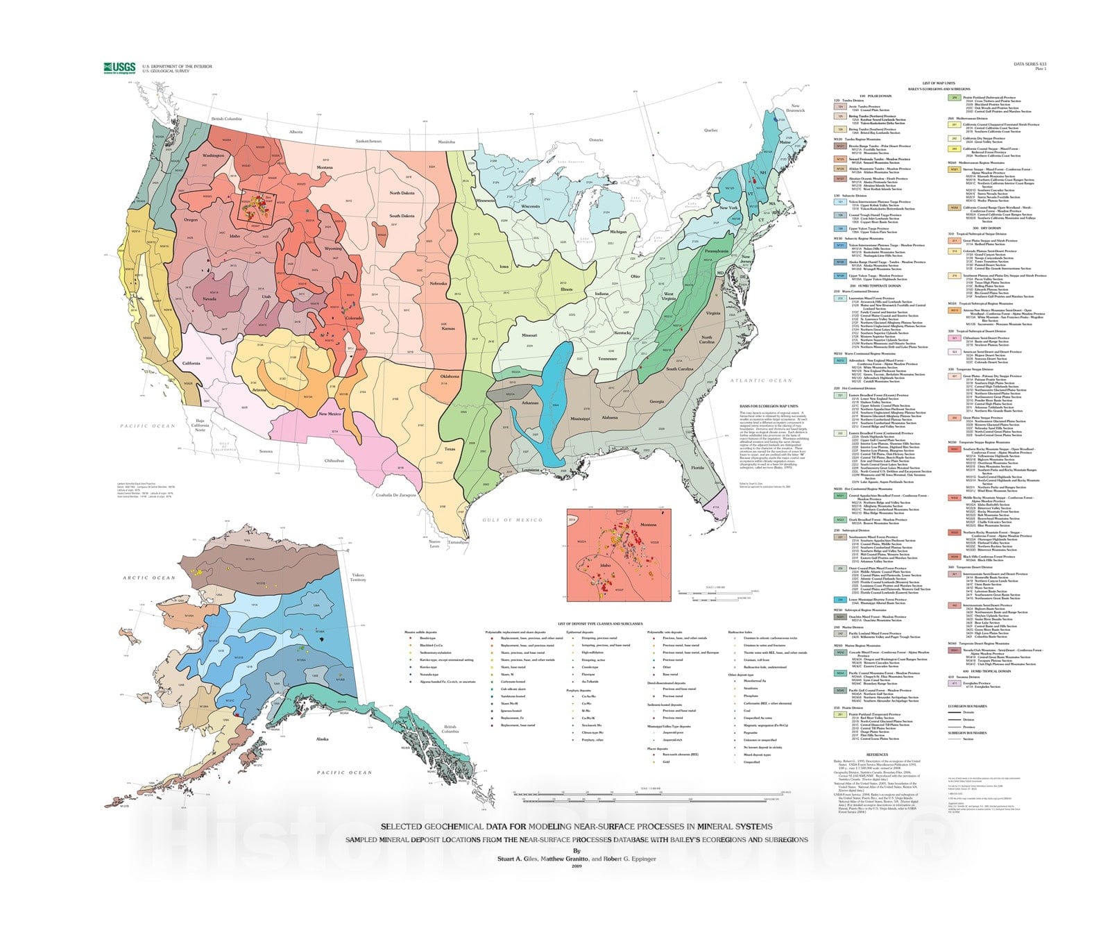 Map : Selected geochemical data for modeling near-surface processes in ...
