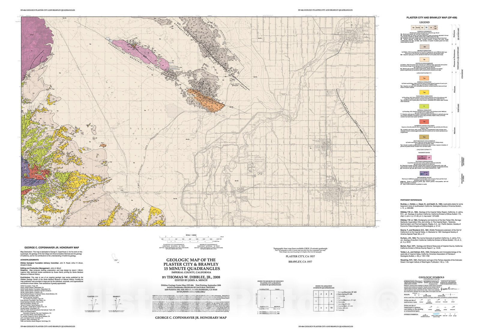 Map : Geologic map of the Plaster City & Brawley fifteen minute quadra ...