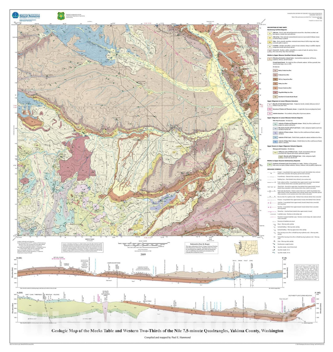 Map : Geologic map of the Meeks Table and western two-thirds of the Ni ...