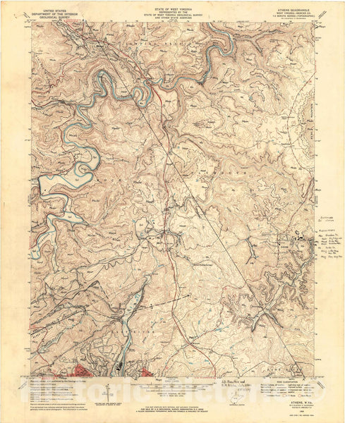 Map : Bedrock Geologic Map of the Athens 7.5' Quadrangle, West Virgini ...