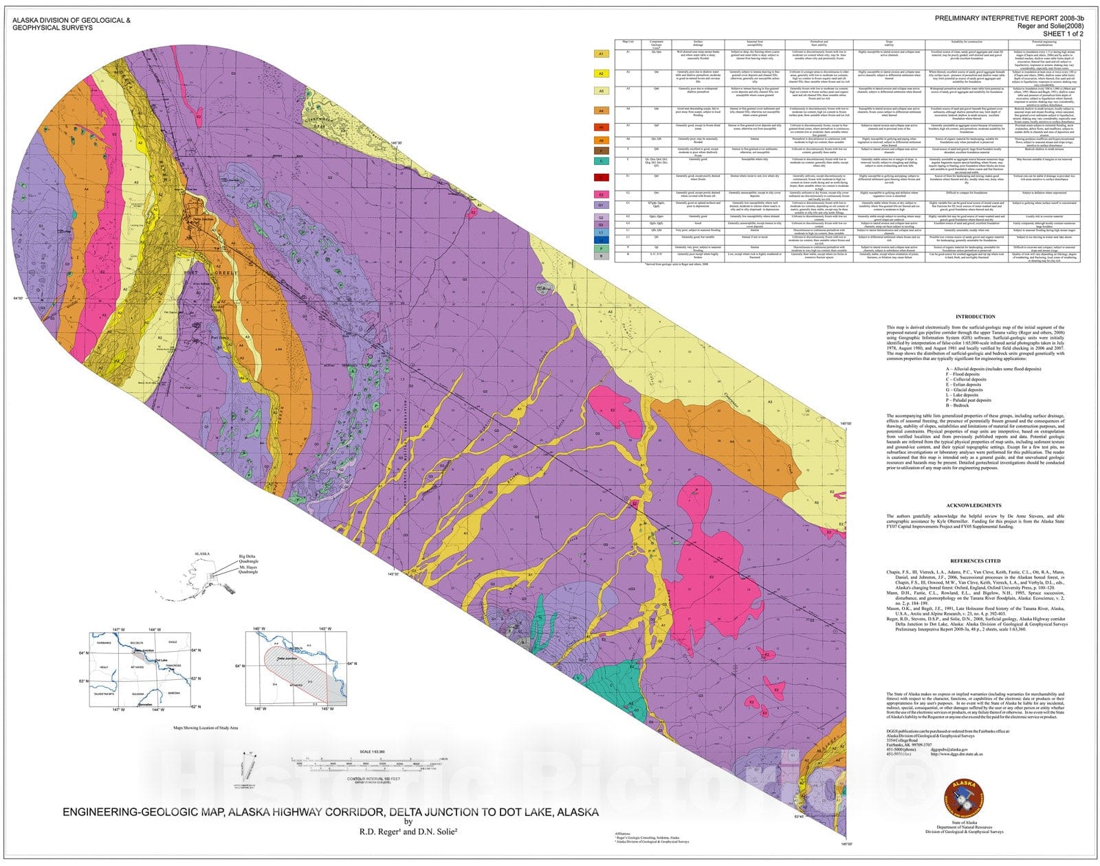 Map : Engineering-geologic map, Alaska Highway corridor, Delta Junctio ...