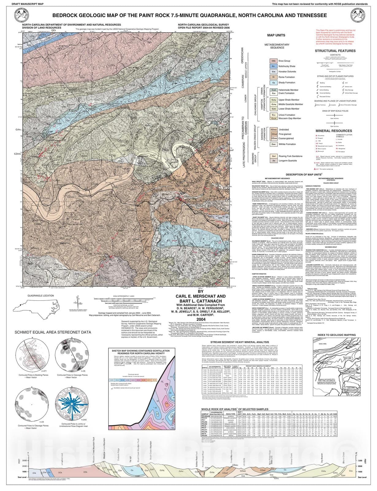 Map : Bedrock Geologic Map of the Paint Rock 7.5-Minute Quadrangle, No ...