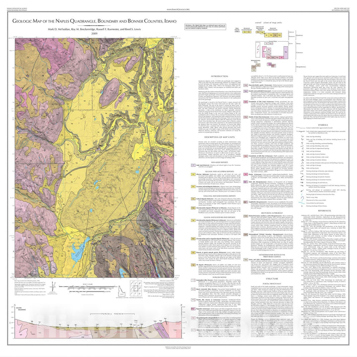 Map : Geologic Map of the Naples Quadrangle, Boundary and Bonner Count ...