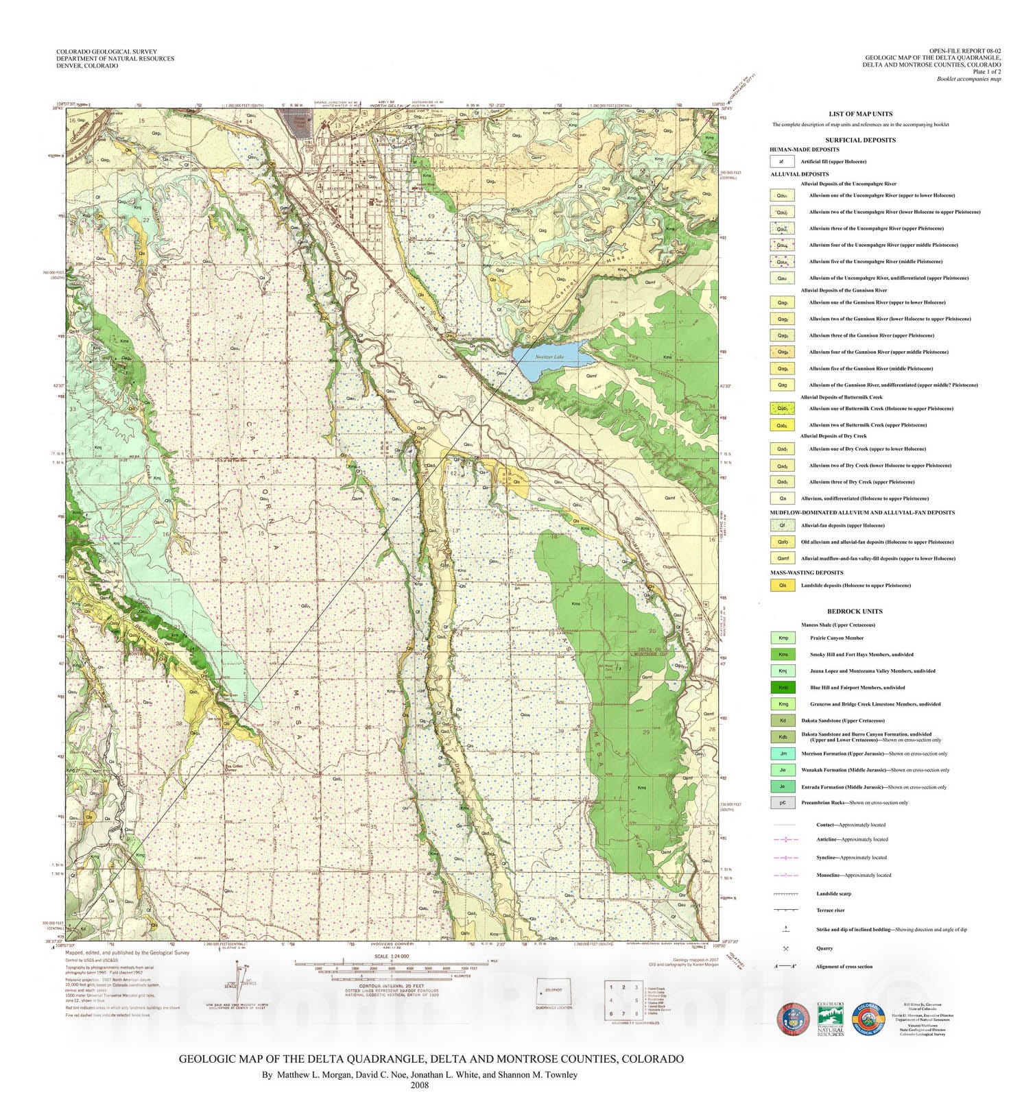 Map : Geologic Map of the Delta Quadrangle, Delta and Montrose Countie ...