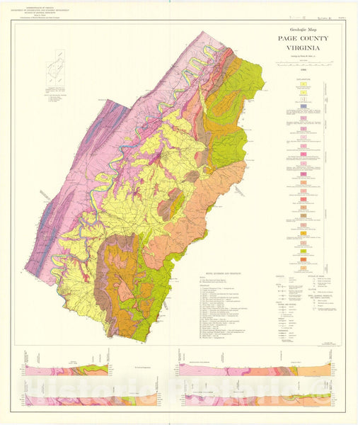 Map : Geology and mineral resources of Page County [Virginia], 1967 Ca ...