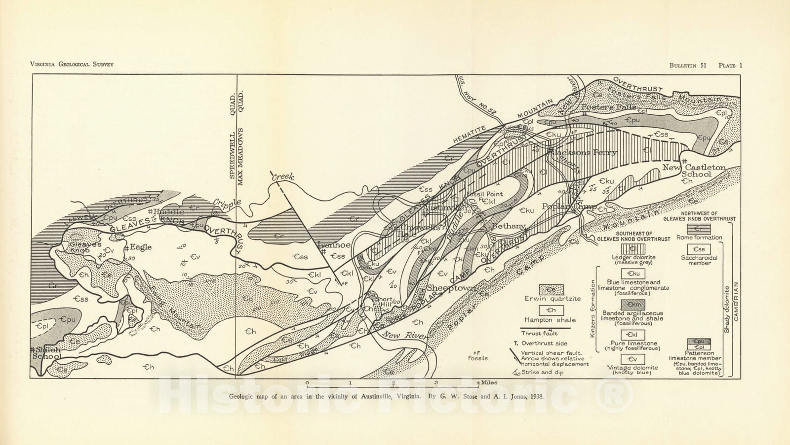 Map : A southeastern limestone facies of the Lower Cambrian dolomite i ...