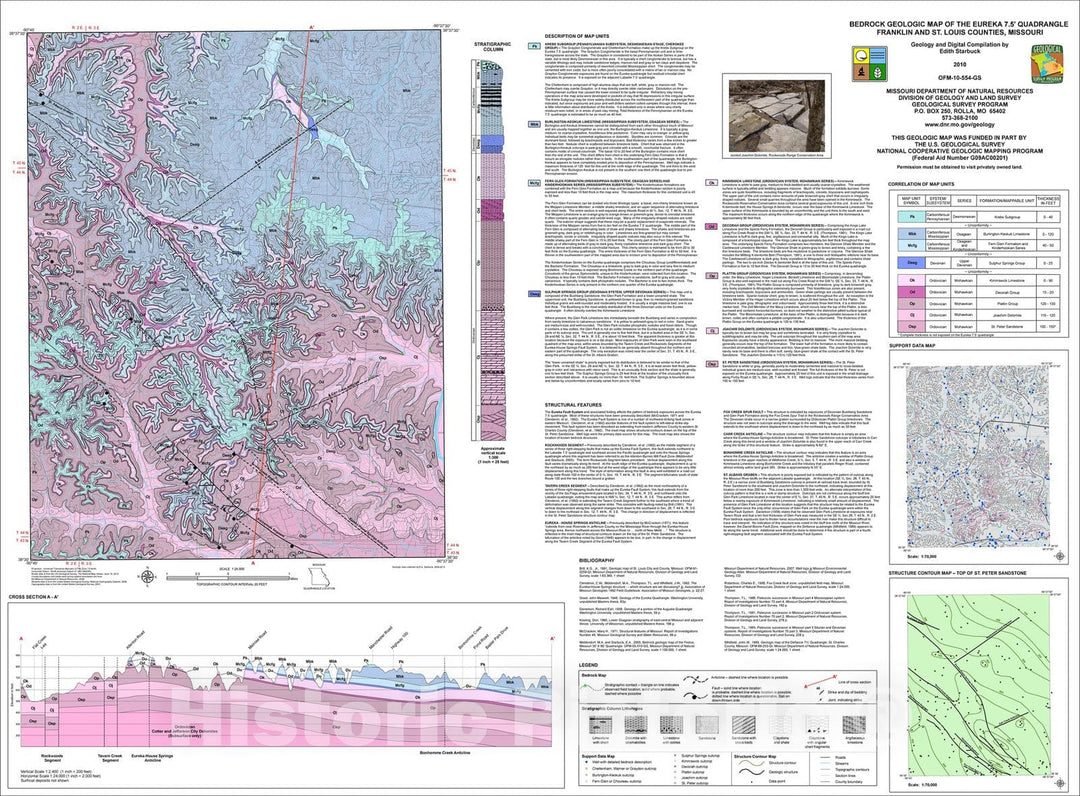 Map : Bedrock geologic map of the Eureka 7.5' quadrangle Franklin and ...