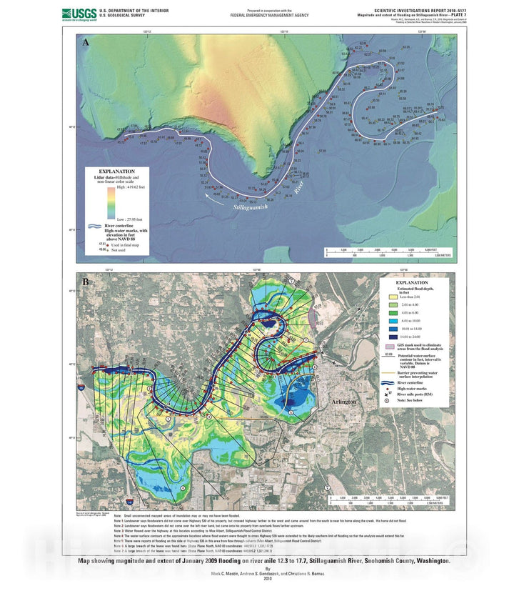 Map : Magnitude and extent of flooding at selected river reaches in we ...