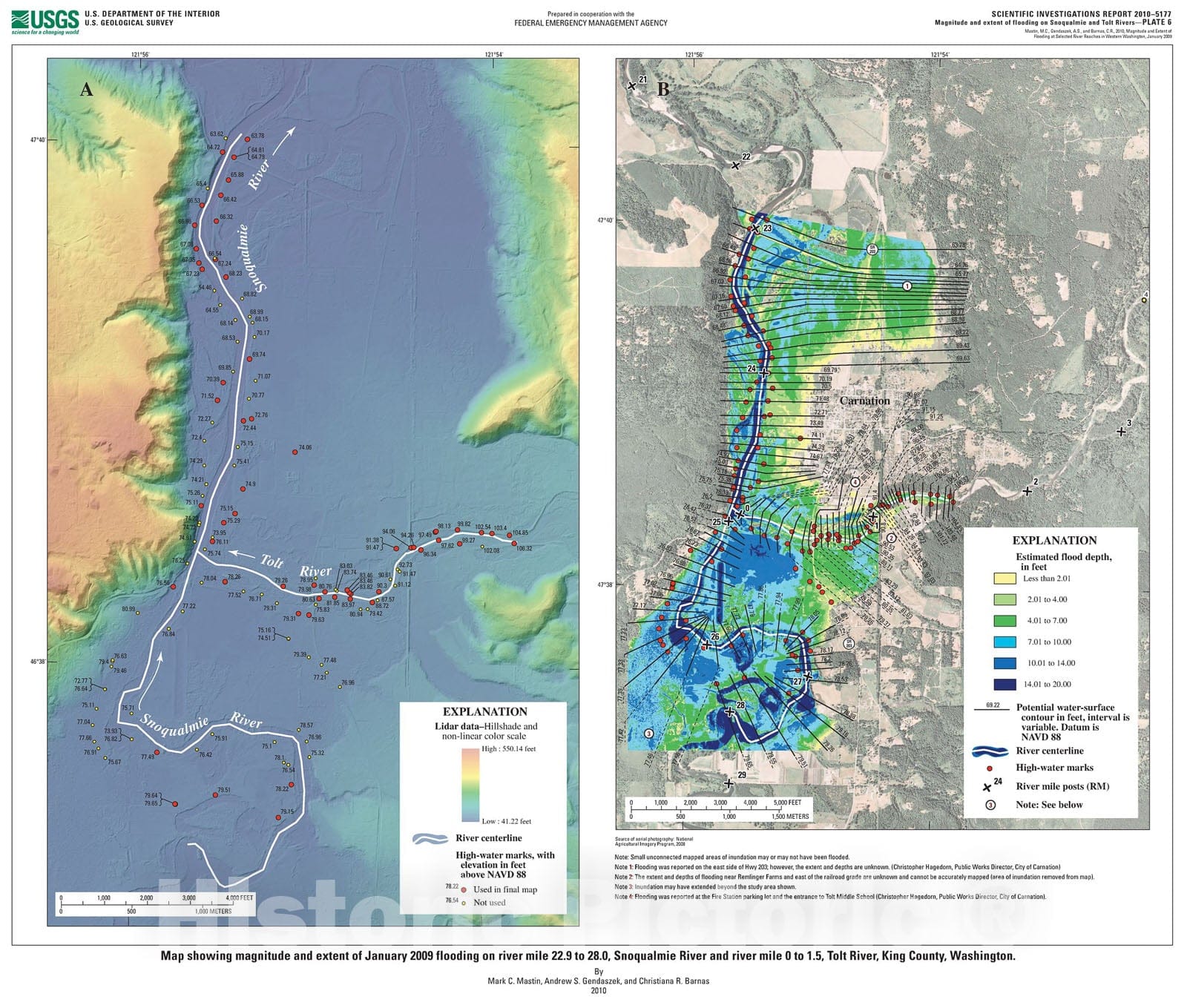 Map : Magnitude and extent of flooding at selected river reaches in we ...