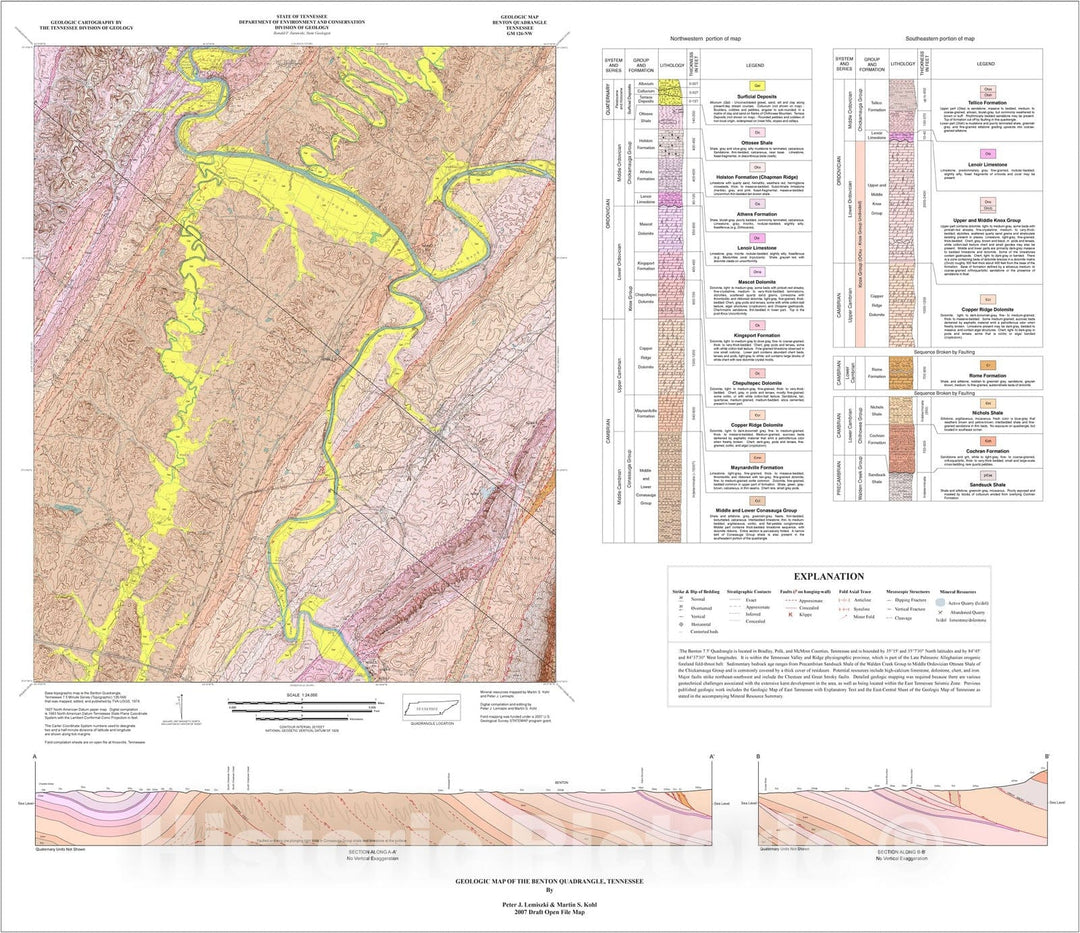 Map : Geologic Map and Mineral Resources Summary of the Benton Quadran ...