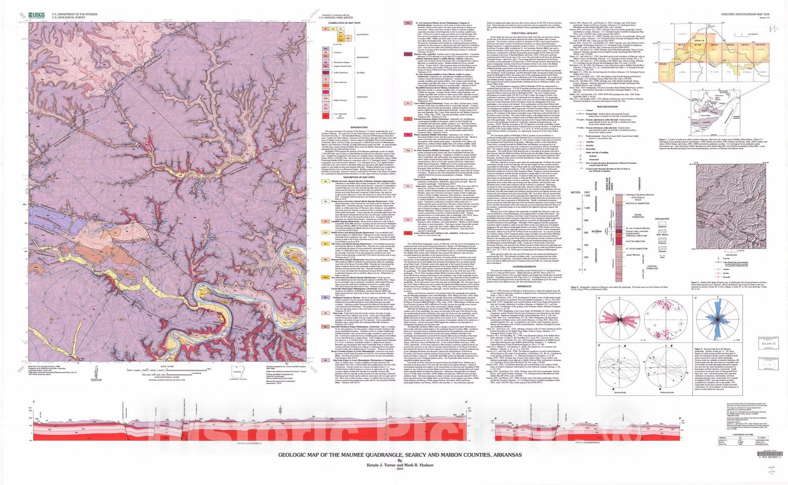 Map : Geologic map of the Maumee quadrangle, Searcy and Marion Countie ...