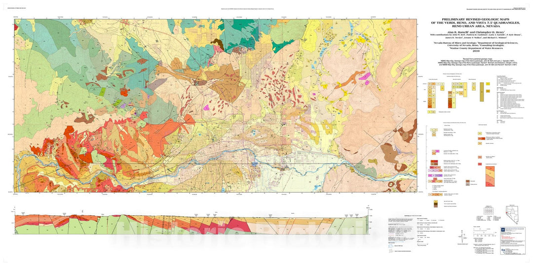 Map : Preliminary Revised Geologic Maps of the Verdi, Reno, and Vista ...